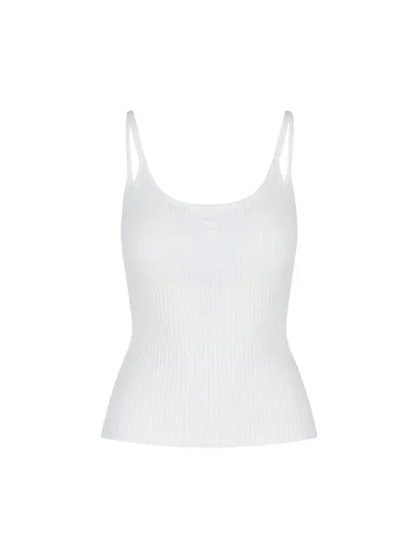COURREGES Sleek Viscose-blend Top - White