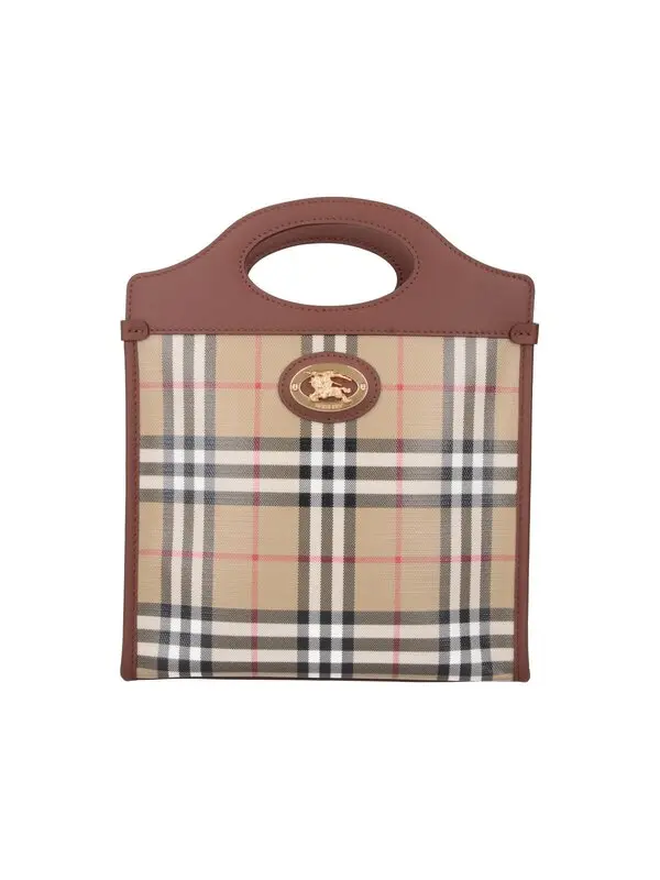 Burberry Tote Bag In 100% Cotton - Beige