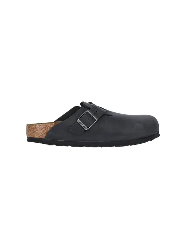BIRKENSTOCK S Cozy Leather Sandals - Black