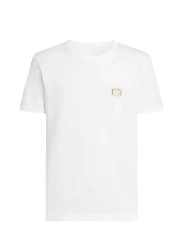 Dolce & Gabbana 100% Cotton Crewneck T-shirt - White