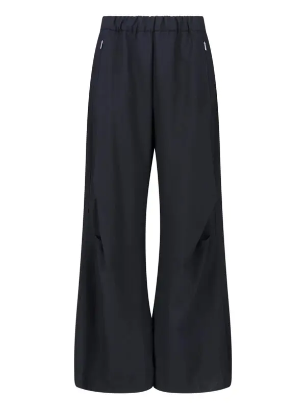 Herno Wide-leg Trousers With Zipper Pockets