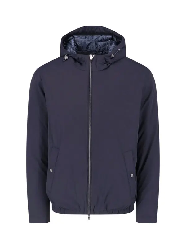 Herno Hooded Zip-up Jacket - Blue