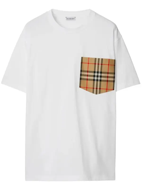 Burberry Archive Check Pocket T-shirt - White