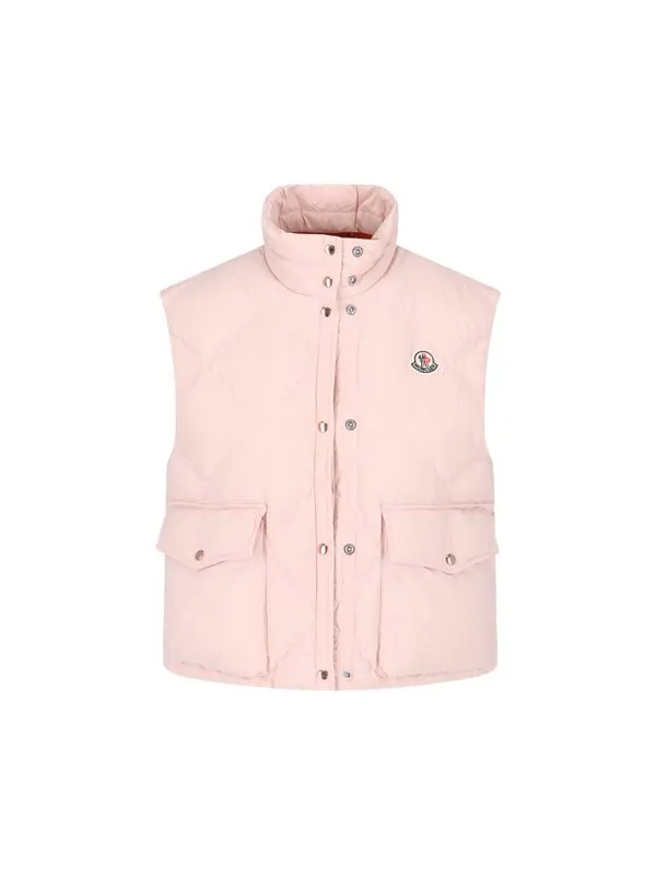Moncler Quilted Puffer Vest - Pink