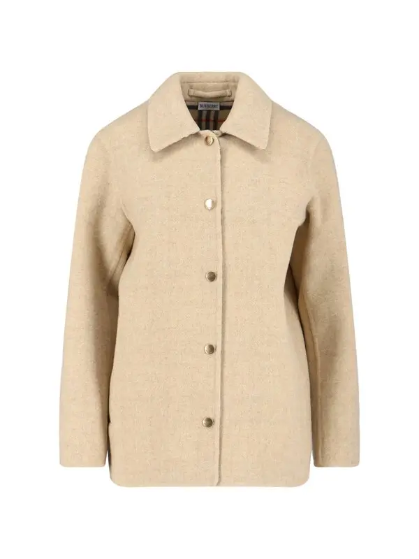 Burberry Wool Button-front Shirt Jacket