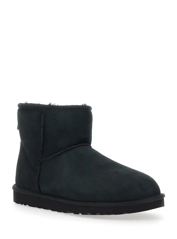 UGG Suede Shearling Ankle Boots - Black