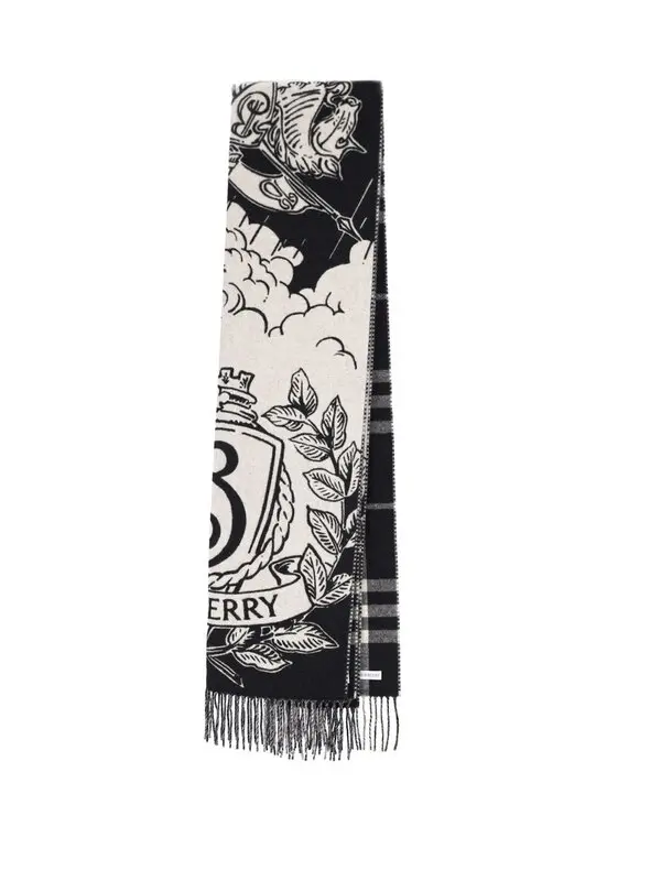 Burberry 100% Cashmere Scarf - Black