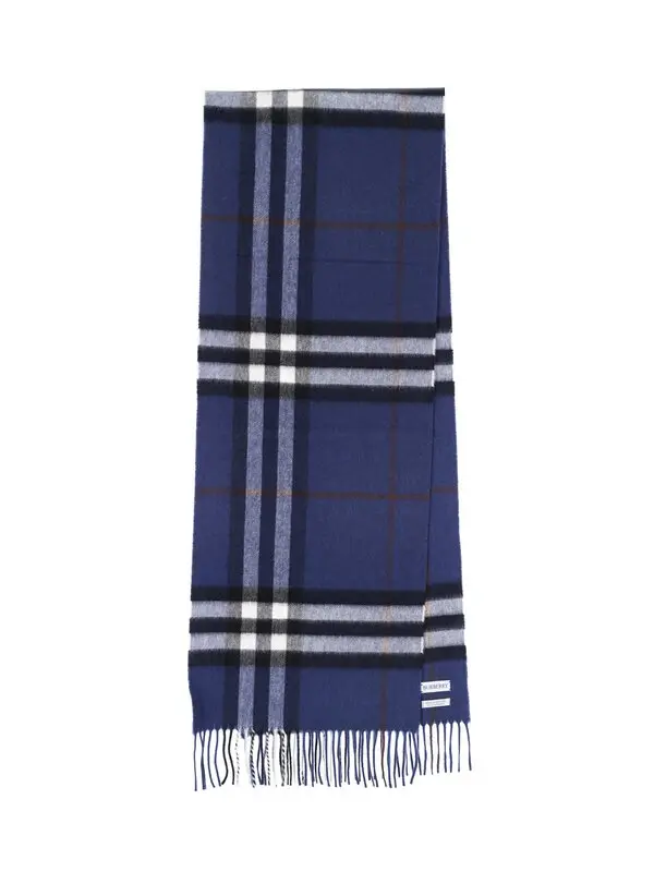 Burberry 100% Cashmere Scarf - Blue