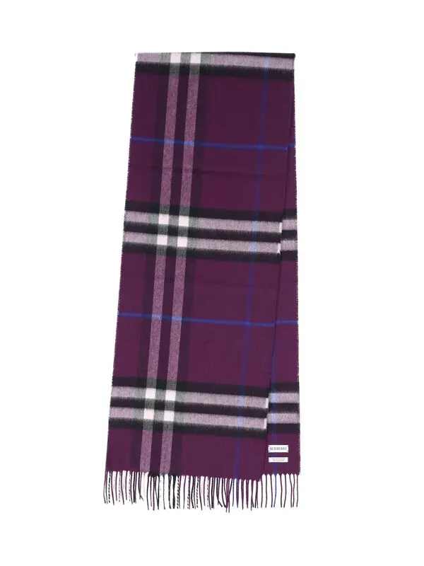 Burberry 100% Cashmere Scarf - Violet