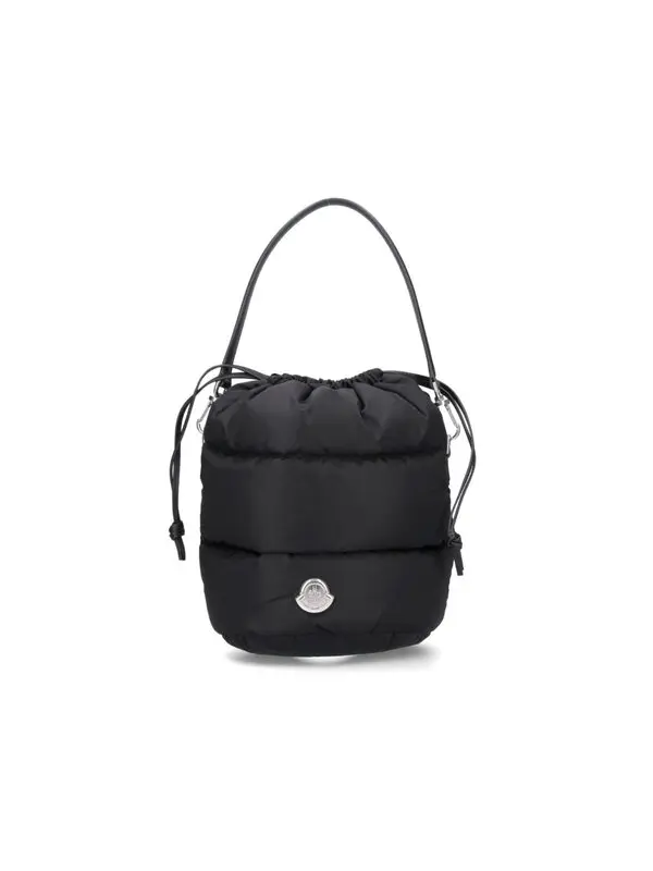Moncler Quilted Drawstring Bucket Bag - Black