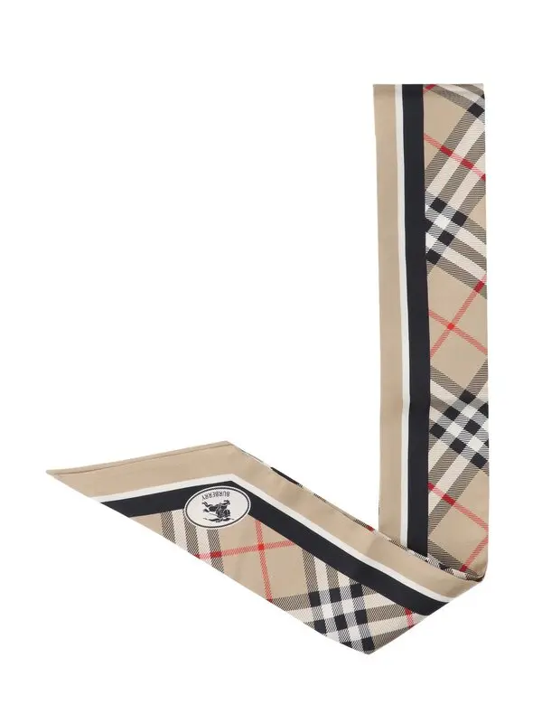 Burberry Mulberry Silk Scarf - Beige