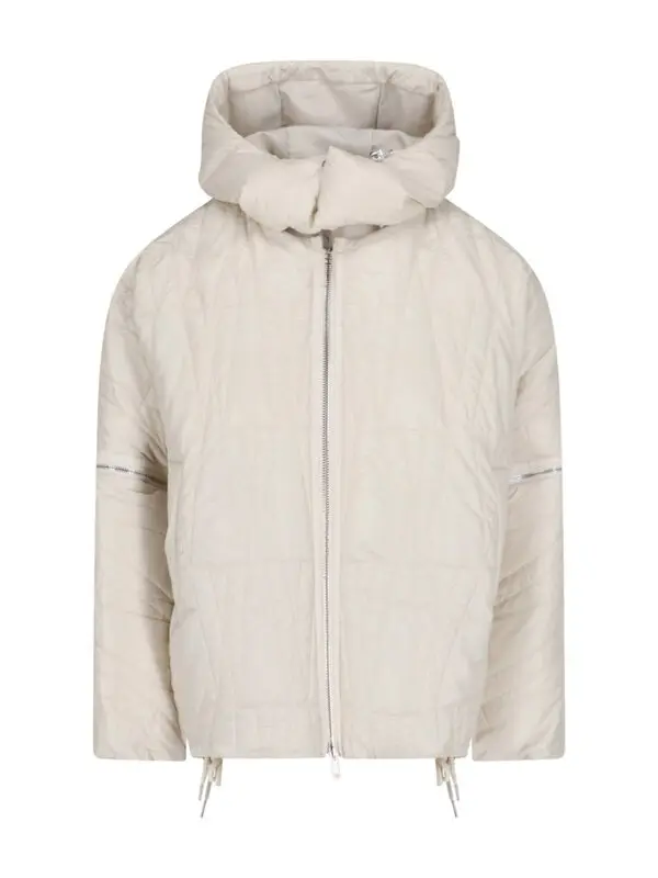 Moncler Hooded Puffer Jacket - White