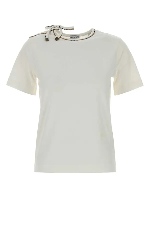 Burberry Checked Cotton Shirt - White