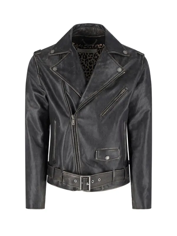 GOLDEN GOOSE Leather Motorcycle Jacket