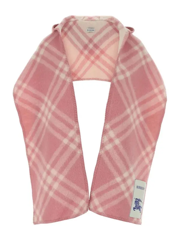 Burberry 100% Wool Scarf - Pink