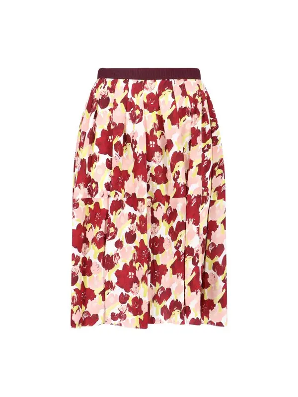 Marni 100% Silk Skirt - Multicolour