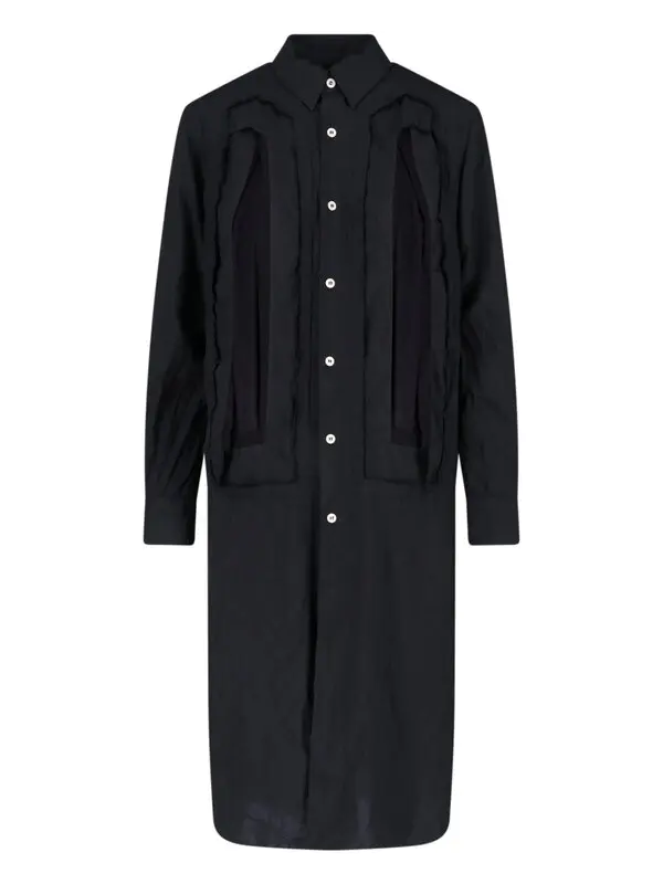 Comme Des Garçons Long Sleeve Shirt Dress - Black