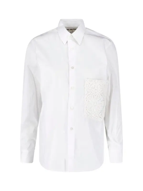 Comme Des Garçons 100% Cotton Button-front Shirt - White