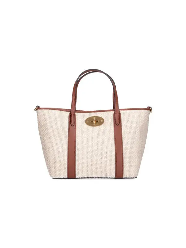 Mulberry Woven Tote Bag - Cream