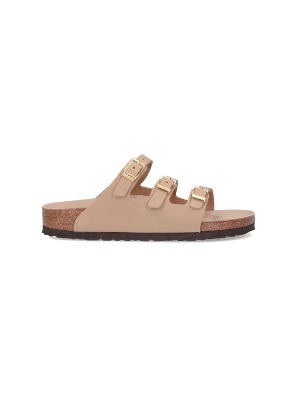 BIRKENSTOCK Three-strap Buckle Sandals - Beige