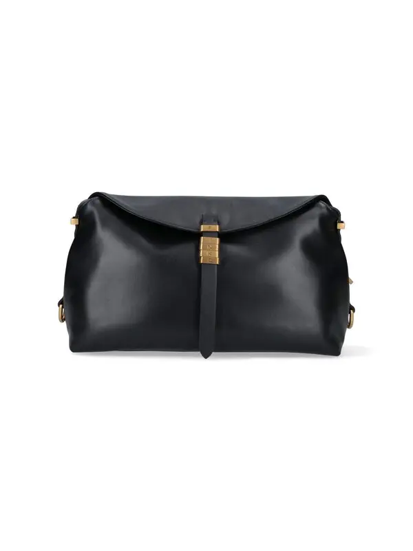 Pinko Quilted Leather Shoulder Bag With Chain Strap - Black