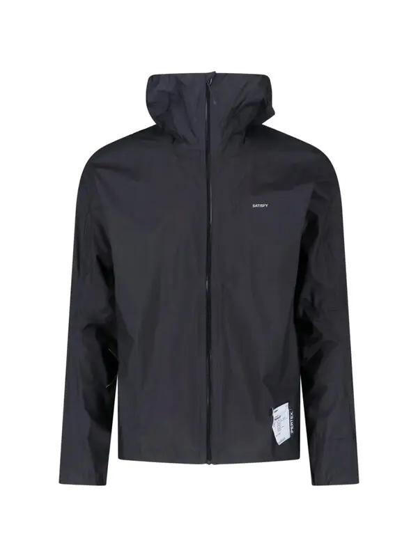 Satisfy Polyamide Zip-up Jacket With Stand Collar