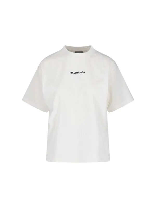 Balenciaga 100% Cotton Crewneck T-shirt