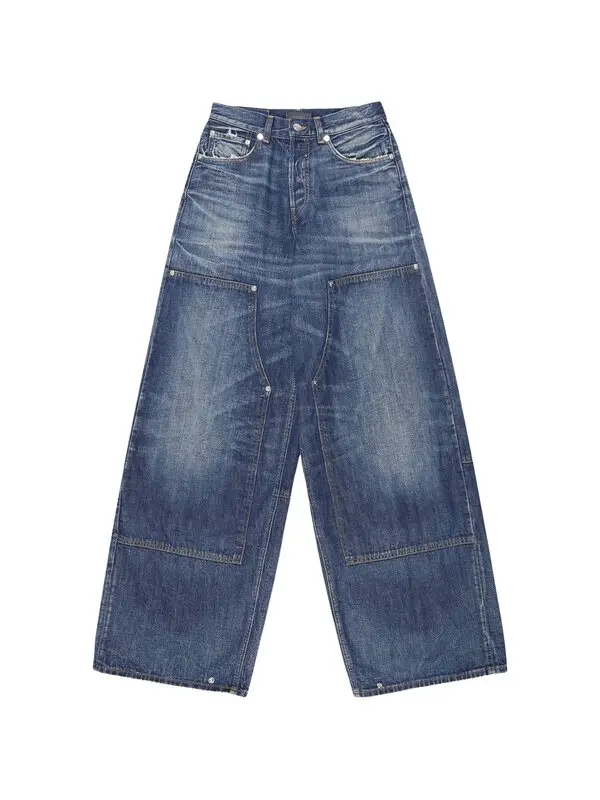 HAIKURE High-rise Wide-leg Denim Pants - Denim Blue