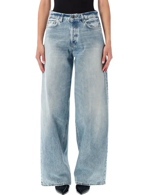 HAIKURE High-rise Wide-leg Denim Pants - Pollock Light Blue
