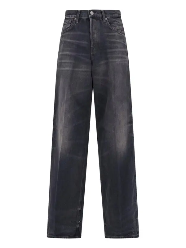 HAIKURE 100% Cotton Flared Jeans - Black