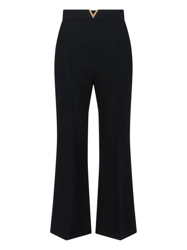 Valentino Garavani 100% Virgin Wool Trousers - Black