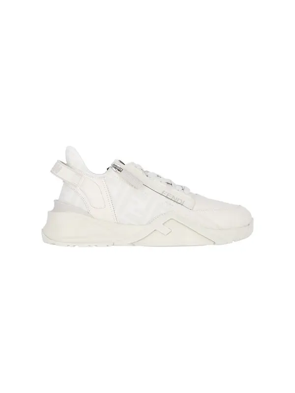 Fendi Calf Leather Sneakers With Resin Accents