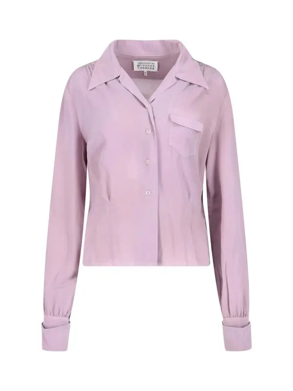 MAISON MARGIELA Long Sleeve Button-front Shirt - Pink