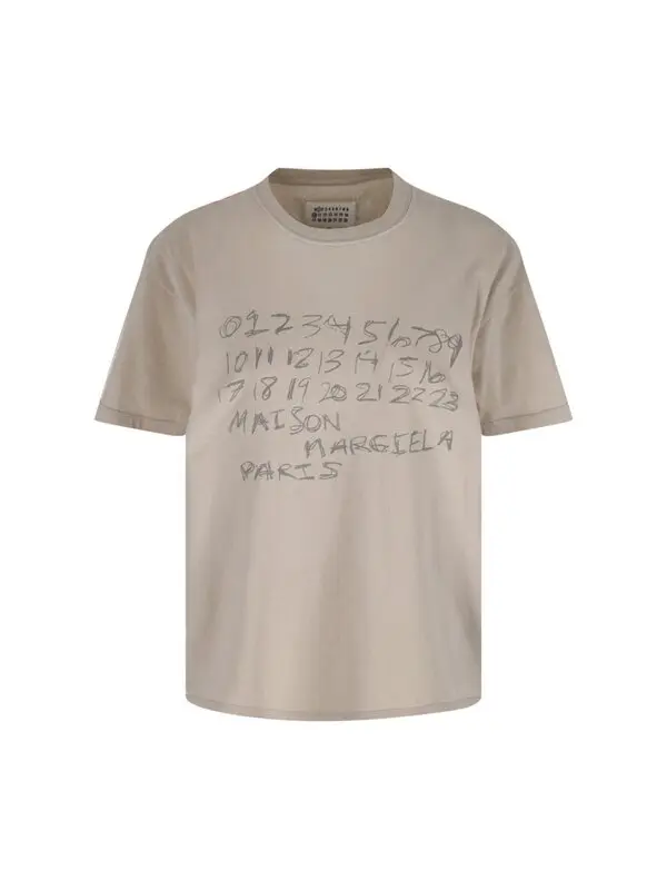 MAISON MARGIELA Graphic Print Crewneck T-shirt - White
