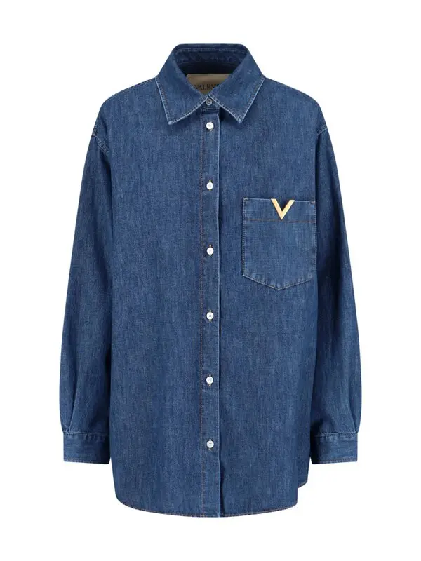 Valentino Garavani Cotton Shirt - Blue