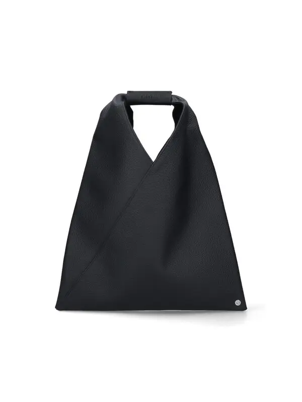 MAISON MARGIELA Foldover Top Handle Tote Bag - Black