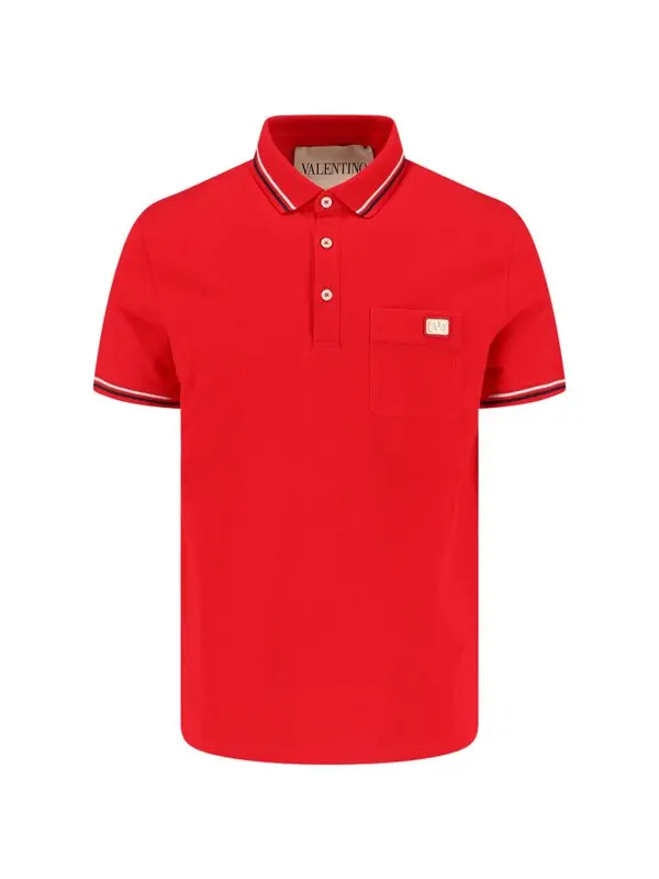 Valentino Garavani S Cotton T-shirt With Calf Leather Details