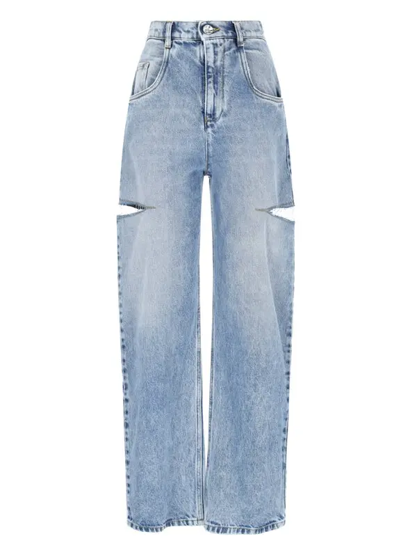 MAISON MARGIELA High-waist Wide-leg Cutout Jeans