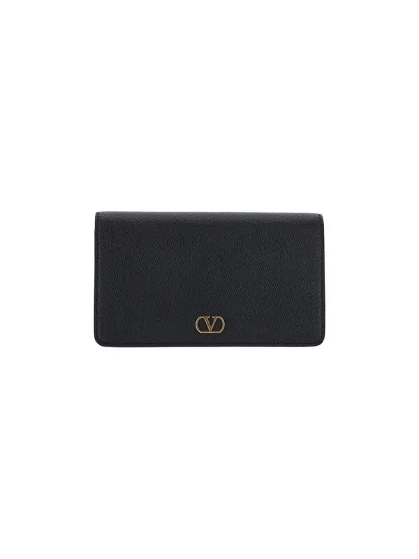 Valentino Garavani Textured Calf Leather Mini Clutch - Black