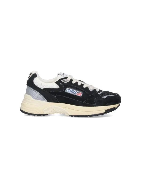 AUTRY Leather Low-top Sneakers With Mesh Lining