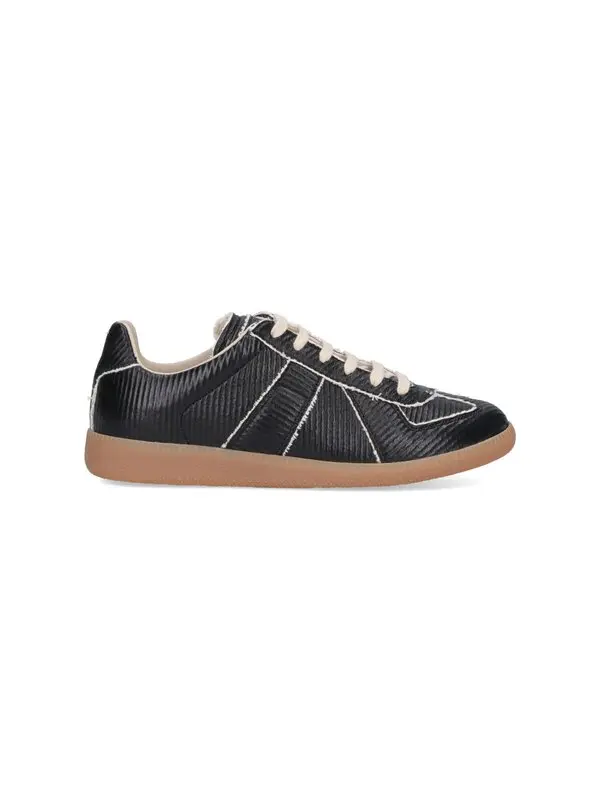 MAISON MARGIELA Ovine Leather Sneakers - Black