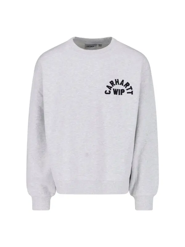 Carhartt Work In Progress Workwear-inspired Cotton Blend Crewneck Sweater - Grey