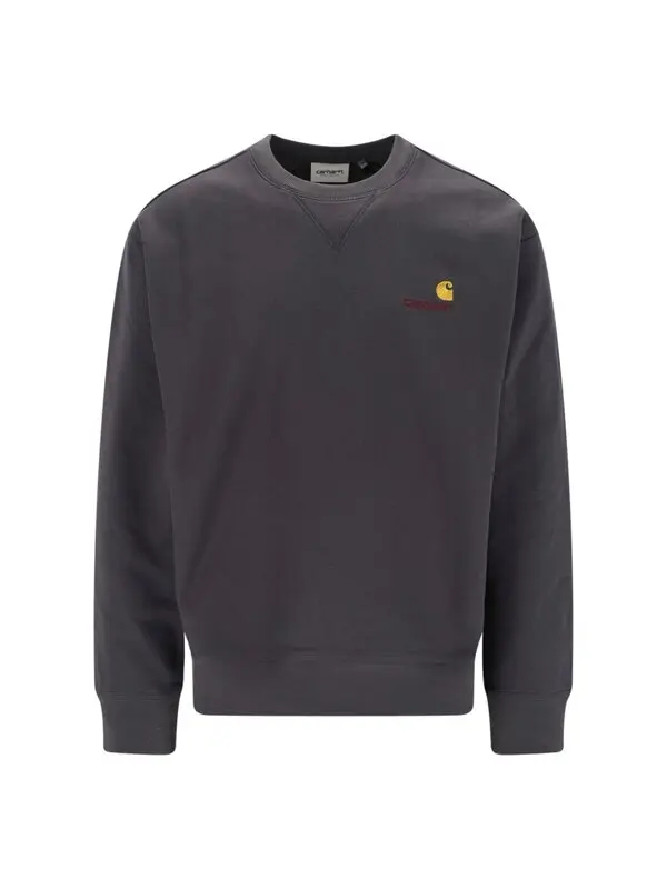 Carhartt Work In Progress Workwear-inspired Cotton Blend Crewneck Sweater - Grey