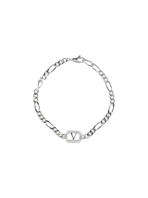Valentino Garavani Brass Bijoux Accessory With Logo Detail - Silver