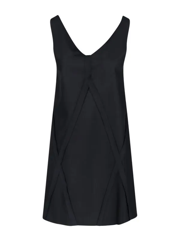 MAISON MARGIELA Modern Draped Mini Dress In Acetate-cupro Blend - Black