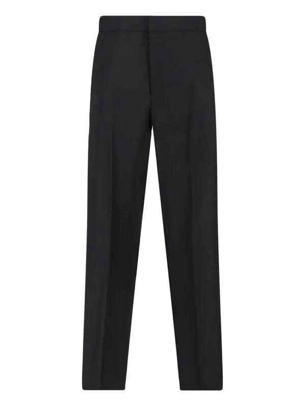 MAISON MARGIELA Tailored Wool Trousers With Silk Trim