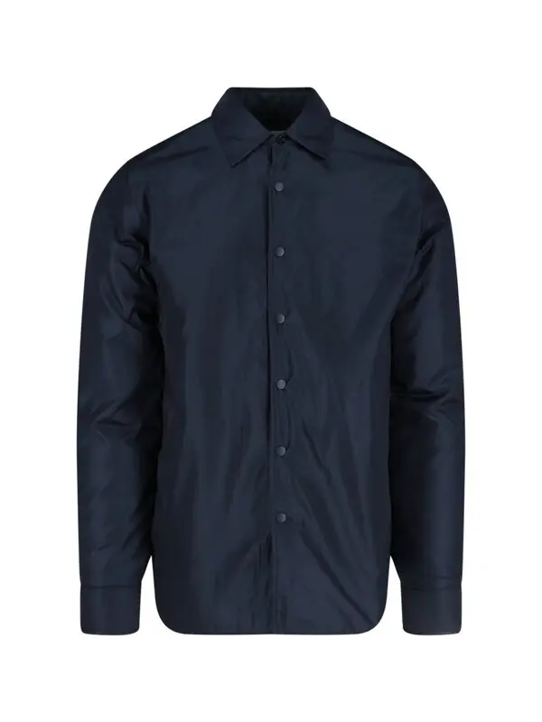 Aspesi Padded Button-front Overshirt Jacket - Blue