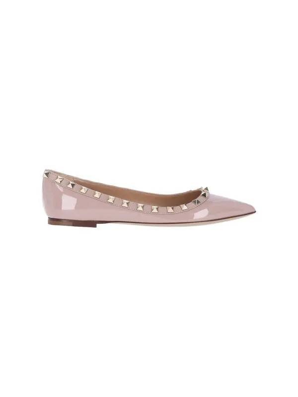 Valentino Garavani Studded Pointed-toe Ballet Flat