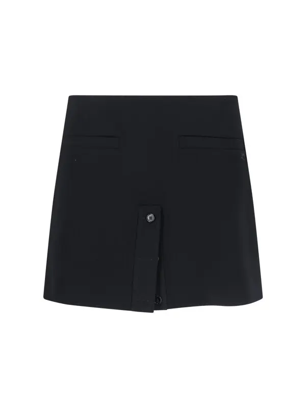 COURREGES A-line Mini Skirt With Button Front