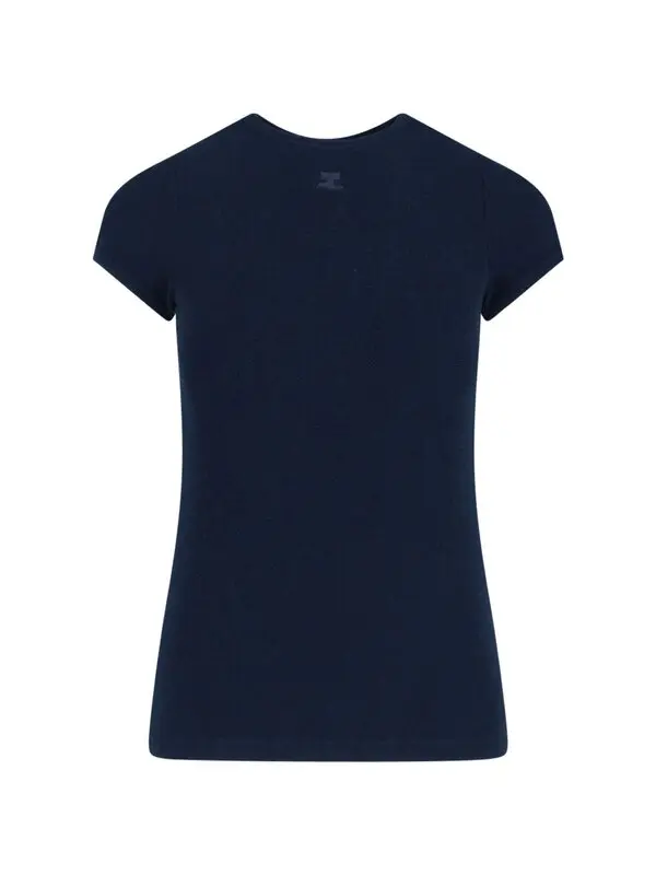 COURREGES Viscose-blend Polo Shirt - Blue